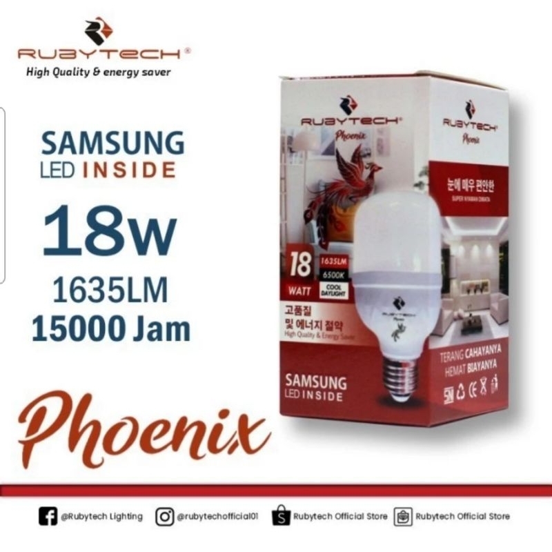 Jual Lampu LedBulb Rubytech Samsung 18W/6500K CoolDaylight | Shopee ...