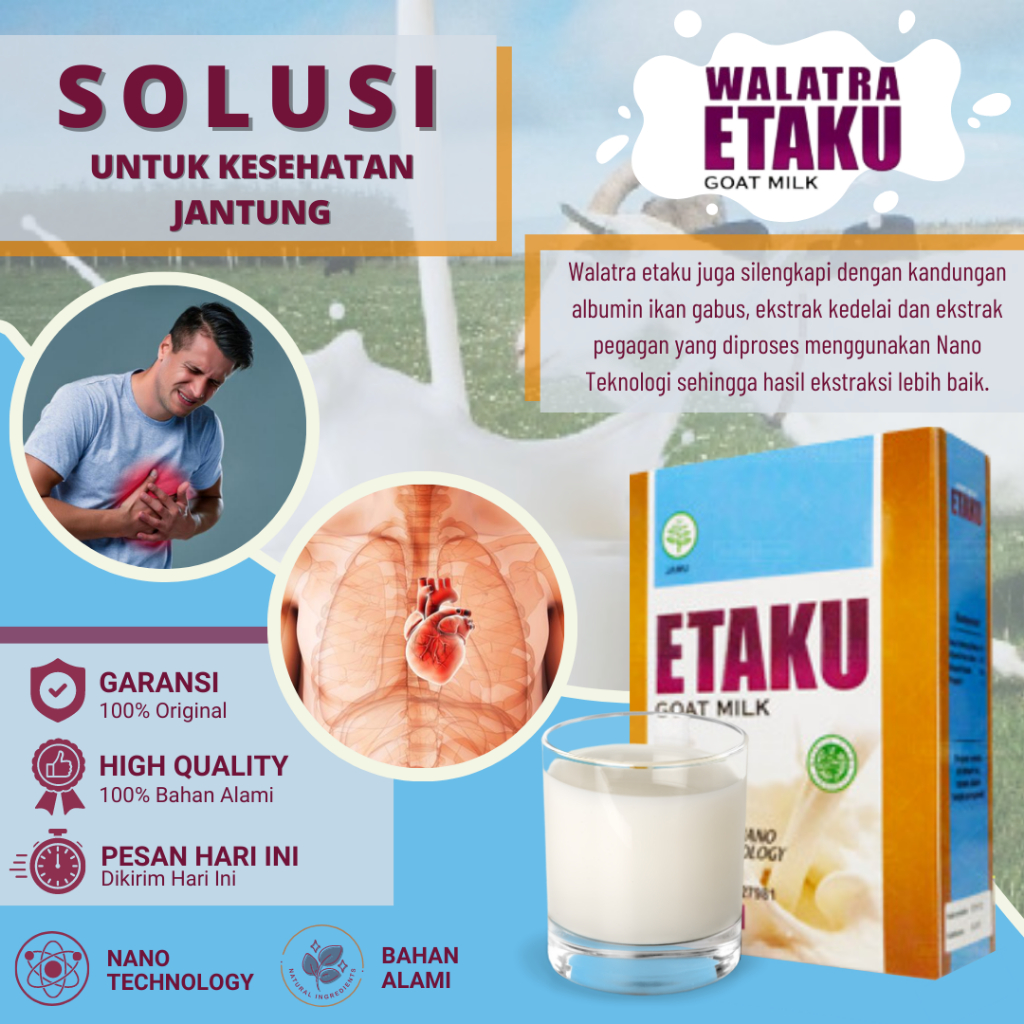 Jual ETAKU - Susu Kambing Memelihara Kesehatan Jantung, Obat Jantung ...