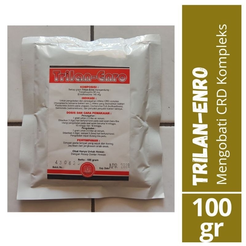 Jual Trilan Enro 100 gram - Obat CRD Ayam 100 gram - Obat CRD Kompleks ...