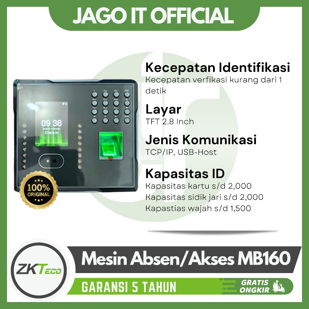 Jual Mesin Absensi | Mesin Absen Sidik jari dan Wajah | Akses Kontrol ...