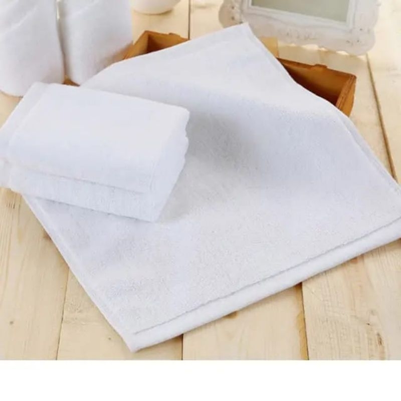 Jual Handuk Muka Putih Hotel 30x30 combed cotton 30s/2 ketebalan 650 ...
