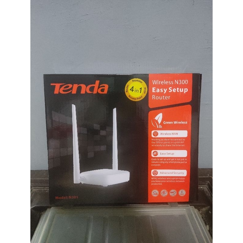 Jual Tenda N301 wireless N300 easy setup router 300MBPS | Shopee Indonesia