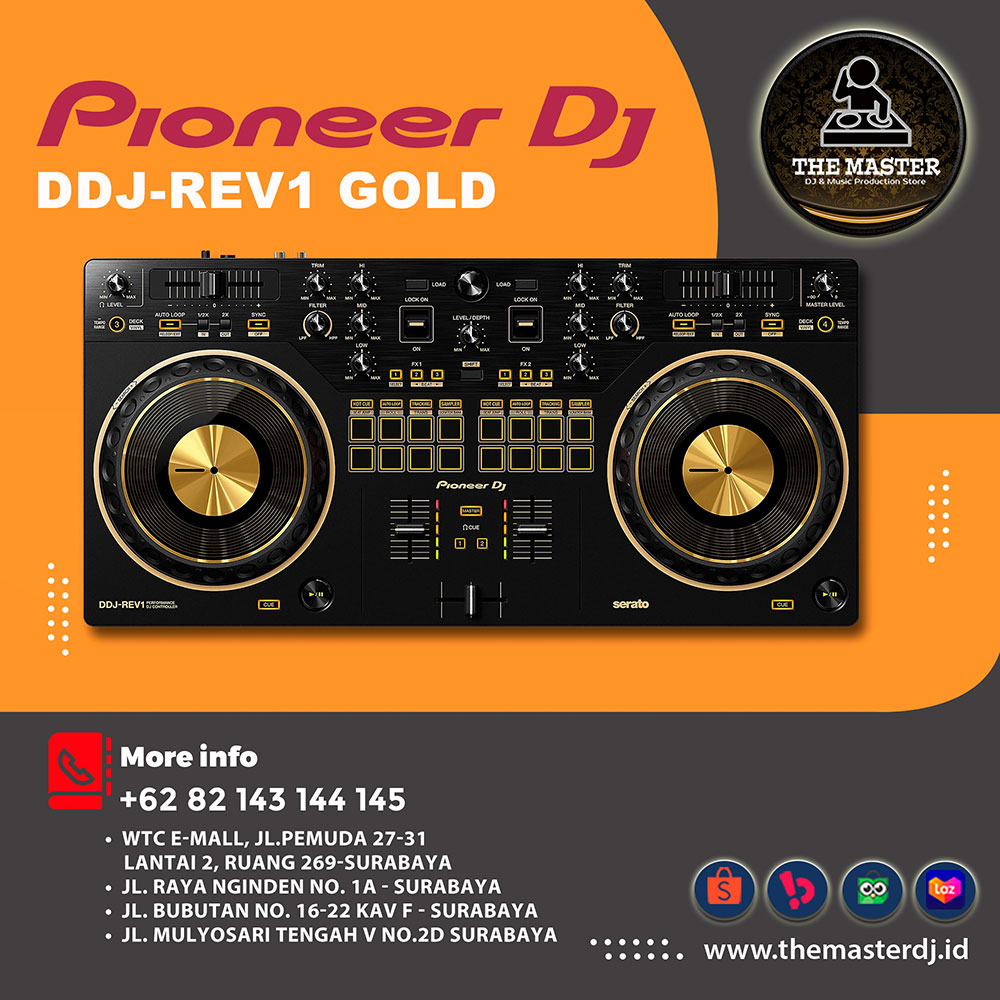 Jual [Ready Stock] Pioneer DJ DDJ REV1 Gold | DDJ-REV 1 Gold Serato DJ ...