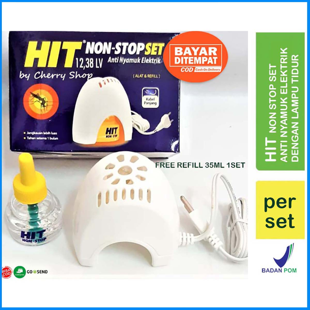Jual [ALAT+ 1 REFILL 35ML] HIT NON STOP SET ANTI NYAMUK ELEKTRIK 1 ALAT + REFILL | Shopee Indonesia