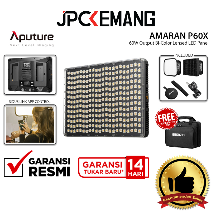 Jual Aputure Amaran P60X 60W Bi Color LED Light Studio Lighting P60 X ...