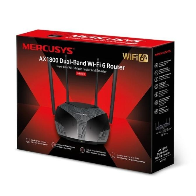 Jual Router Dual-Band WiFi 6 Mercusys MR70X AX1800 MR70 X MR 70X ...