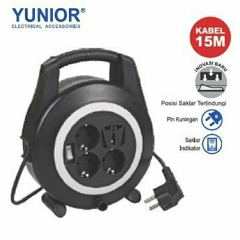 Jual Kabel Roll 15 Meter Yunior LY-111SK 15M Box Welto 4 Lubang ...