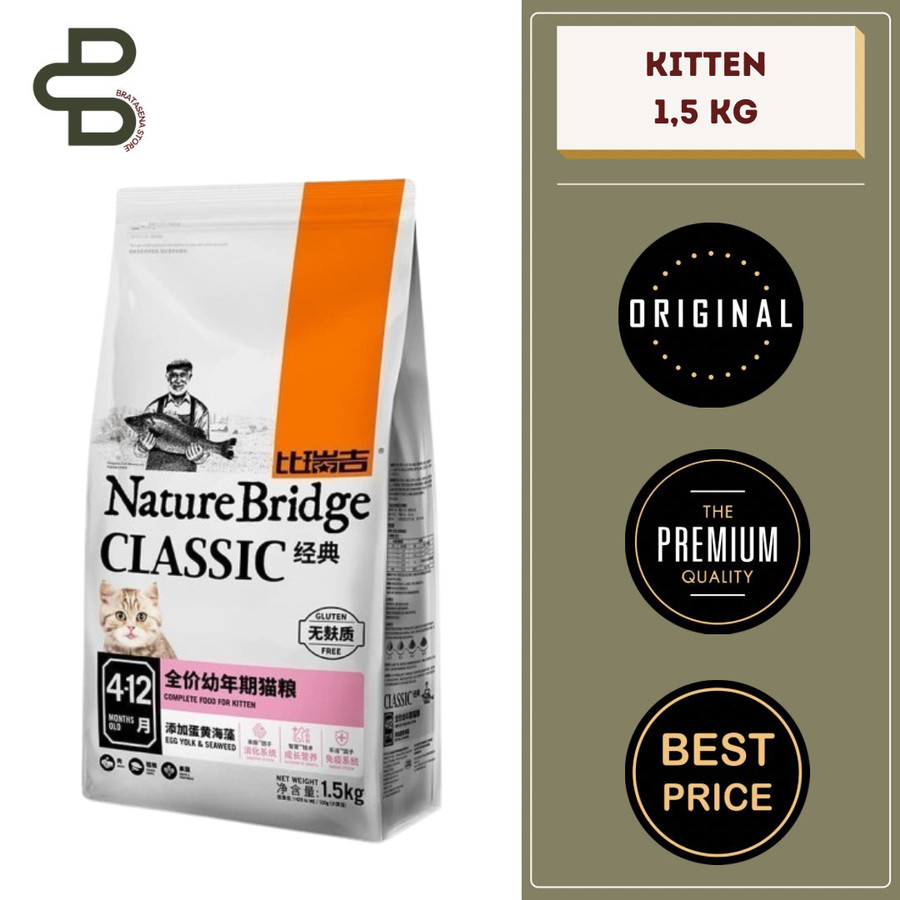 Jual NATURE BRIDGE CLASSIC KITTEN CAT FOOD 1,5 KG FRESHPACK | Shopee ...