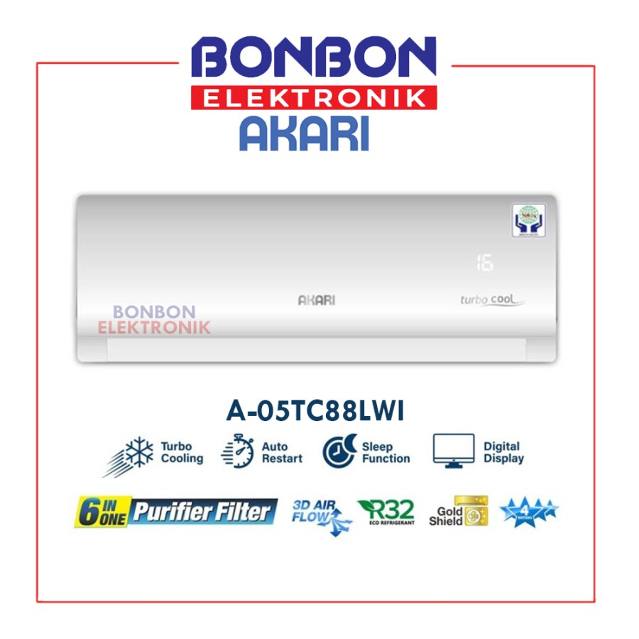 Jual Akari AC 1/2PK A-05TC88LWI / 0.5PK 05TC88LWI LOW WATT | Shopee ...