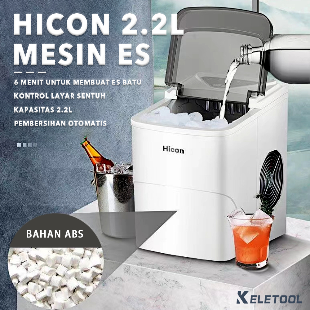 Jual Hicon Ice Maker Mesin es batu Machine rumah 15kg Hari membuat es ...