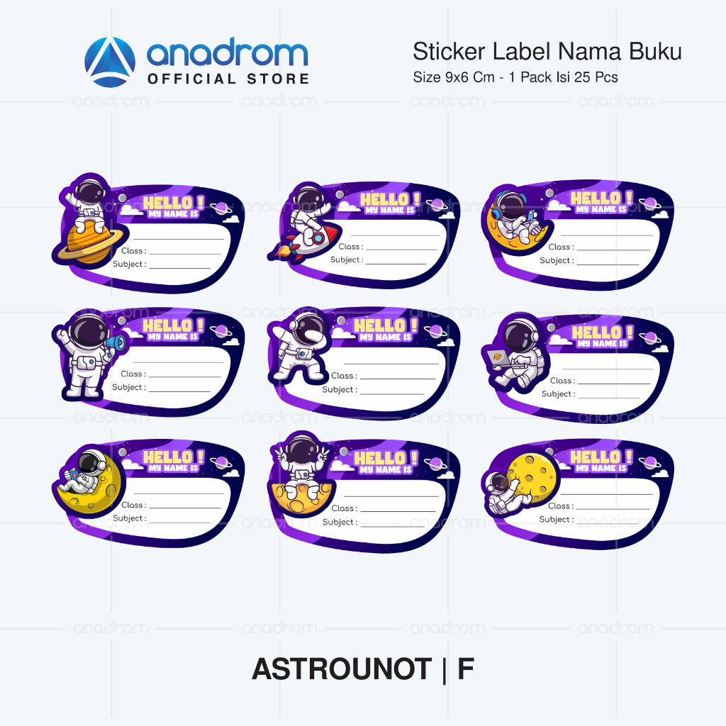 Jual Sticker Label Nama Buku | Sticker Mata Pelajaran | Sticker Mapel ...