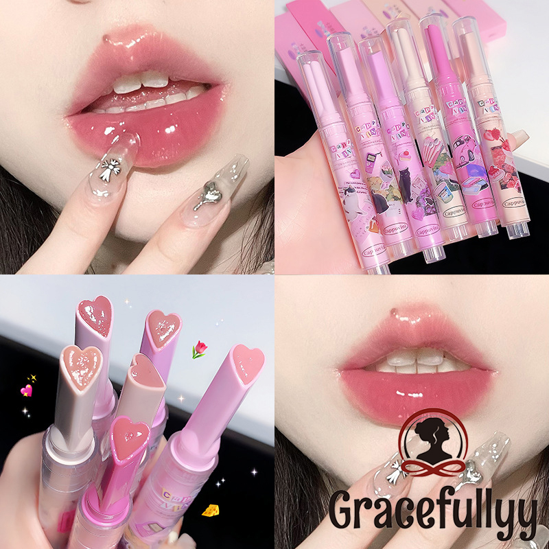Jual [COD]CAPPUVINI Flower Love Lipstik Lip Balm First Kiss Love Lip ...