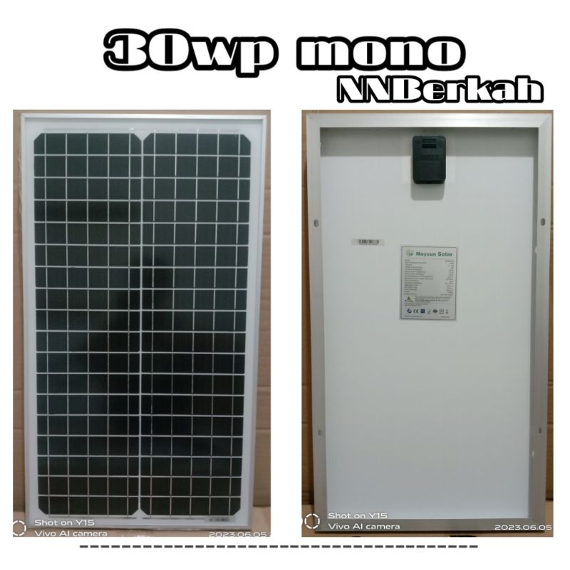 Jual Solar Panel Maysun 30wp Mono Solar Cell Panel Surya | Shopee Indonesia