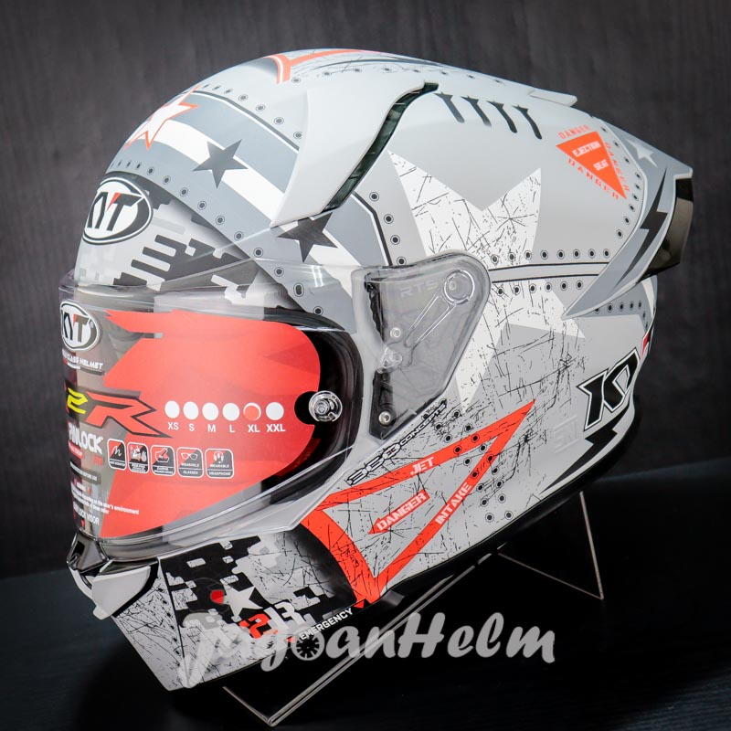 Jual KYT HELM R2R PRO ASS AULT | MATT SILVER | DOUBLE VISOR | Shopee ...