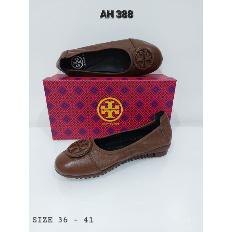 Jual Tory burch shoes 388 100% kulit sapi asli | Shopee Indonesia