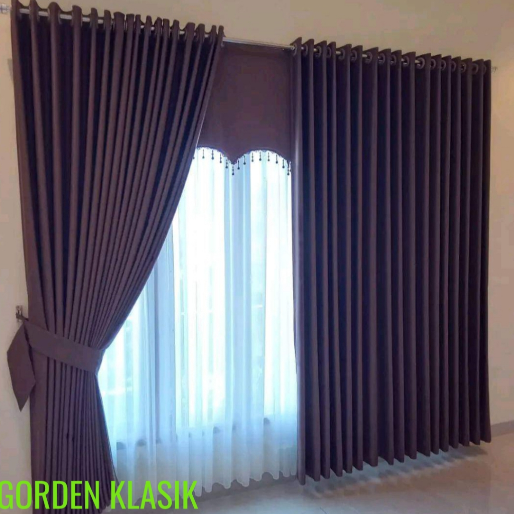Jual Gorden ukuran jendela lebar bahan polos premium ukuran jendela ...