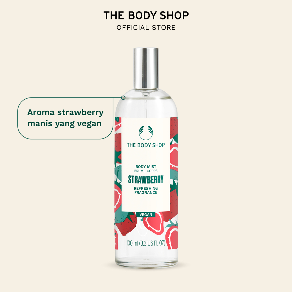 Jual The Body Shop Strawberry Body Mist 100ml | Shopee Indonesia