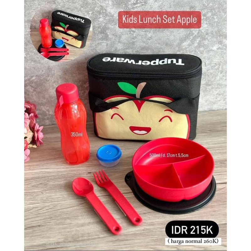 Jual TUPPERWARE ORIGINAL KIDS LUNCH SET APPLE | Shopee Indonesia