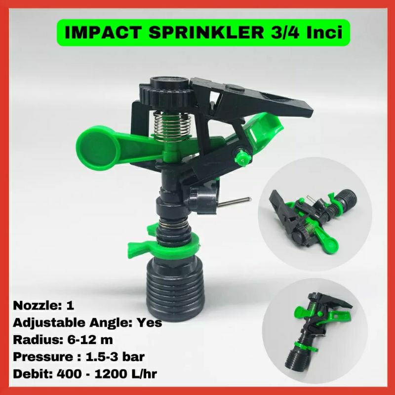 Jual IMPACT SPRINGKEL 3/4 INCI FEMALE ALAT SIRAM TANAMAN SPRINGKEL ...