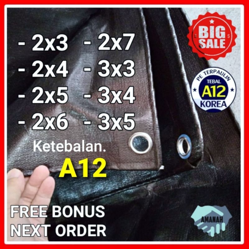 Jual Orchid Terpal plastik HITAM A12 warna Hitam korea ukuran 2x3 2x4 ...