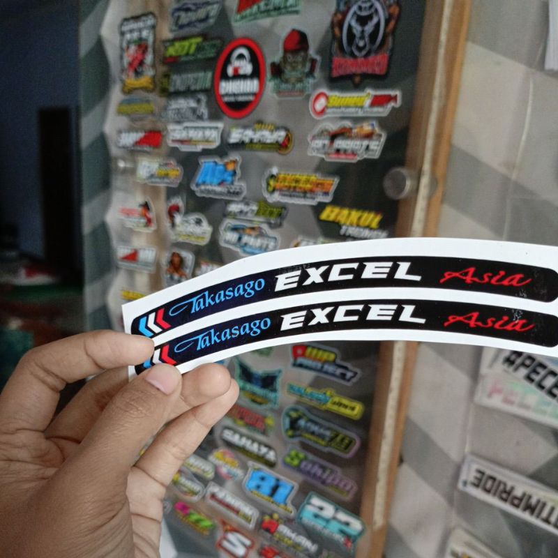Jual STIKER VELG excel stiker velek (baca deskripsi)pelek motor STIKER ...