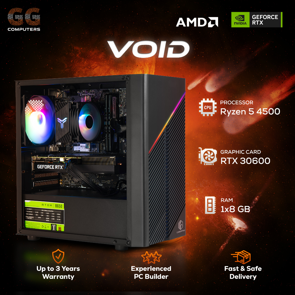 Jual PC GAMING AMD | RYZEN 5 4500 | RTX 3060 12GB | 8GB DDR4 | 128GB ...