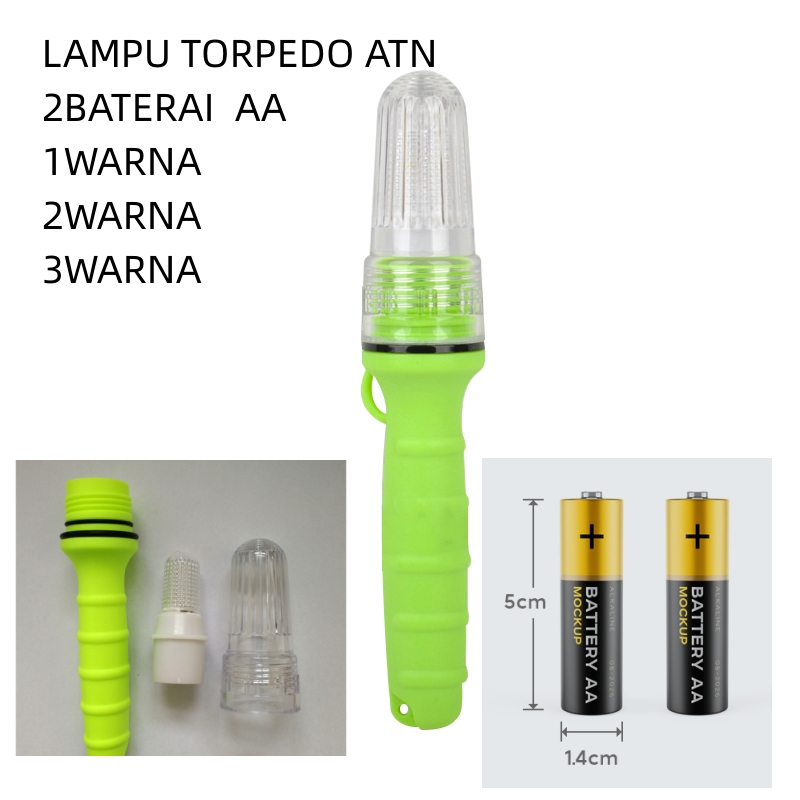 Jual COD-LAMPU TORPEDO 1 LAMPU BERSINYAL LAMPU NELAYAN SINYAL1 MODEL NEW ,PAKAI BATERAI AA LAMPU ...