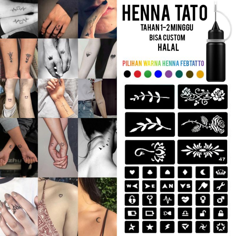 Jual Henna Tato Halal Tahan Lama Bisa Custom Hena Kit 10ml - HEN 47 ...