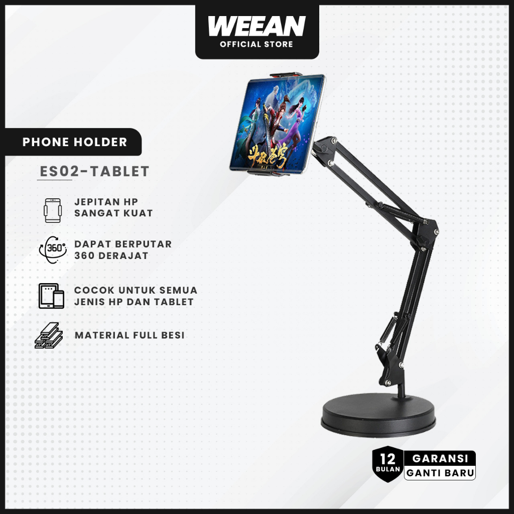 Jual WEEAN Phone Holder Meja Tablet Hp 2IN1 Stand Multifungsi Rotation ...