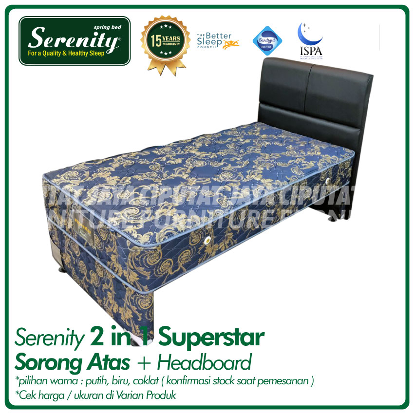 Jual kasur springbed ELITE SERENITY SUPERSTAR 2 IN 1 kasur sorong elite ...