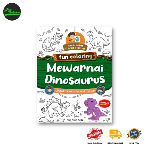 Jual Buku FUN COLORING : MEWARNAI DINOSAURUS (BONUS PAPERCRAFT ...