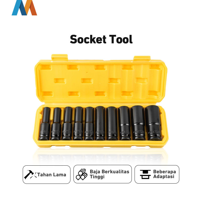 Jual Mukava Mata Socket Extention Impact Socket 10 pcs 1/2 Inch Mata ...