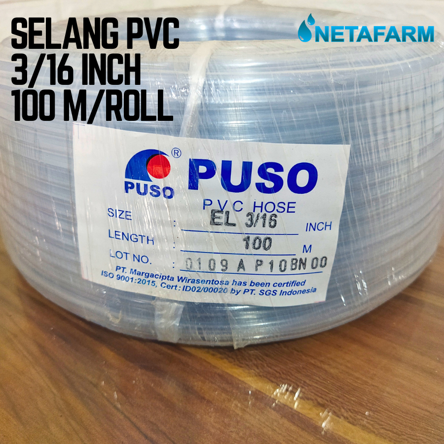 Jual SELANG AIR TRANSPARAN 3/16 INCH PUSO PVC HOSE PUTIH BENING - ECER ...