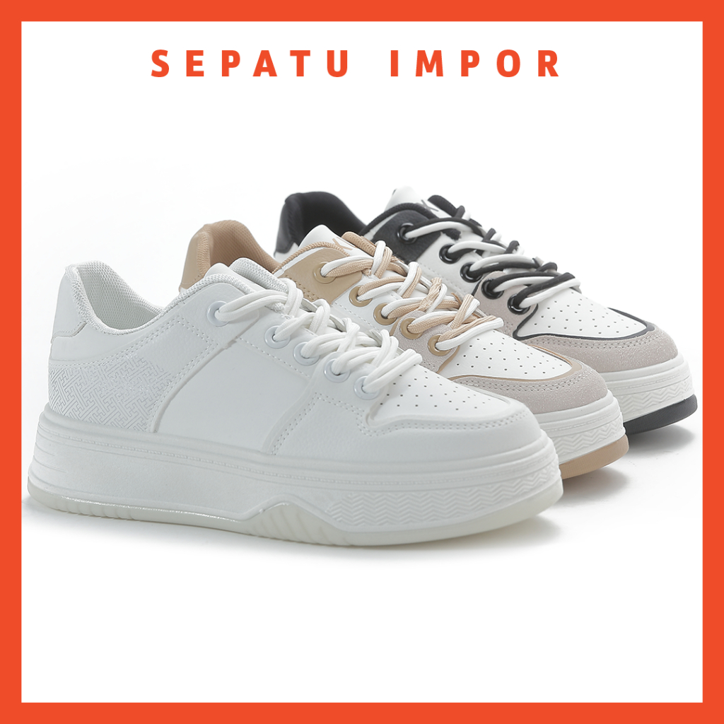 Jual SEPATU SNEAKERS WANITA FASHION MODEL KOREA TERBARU TERLARIS - D31 ...