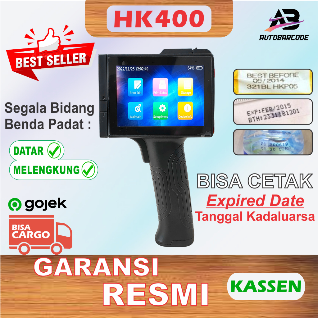 Jual Printer Conveyor Kassen HK-400 Pencetak Expired Date Handheld ...