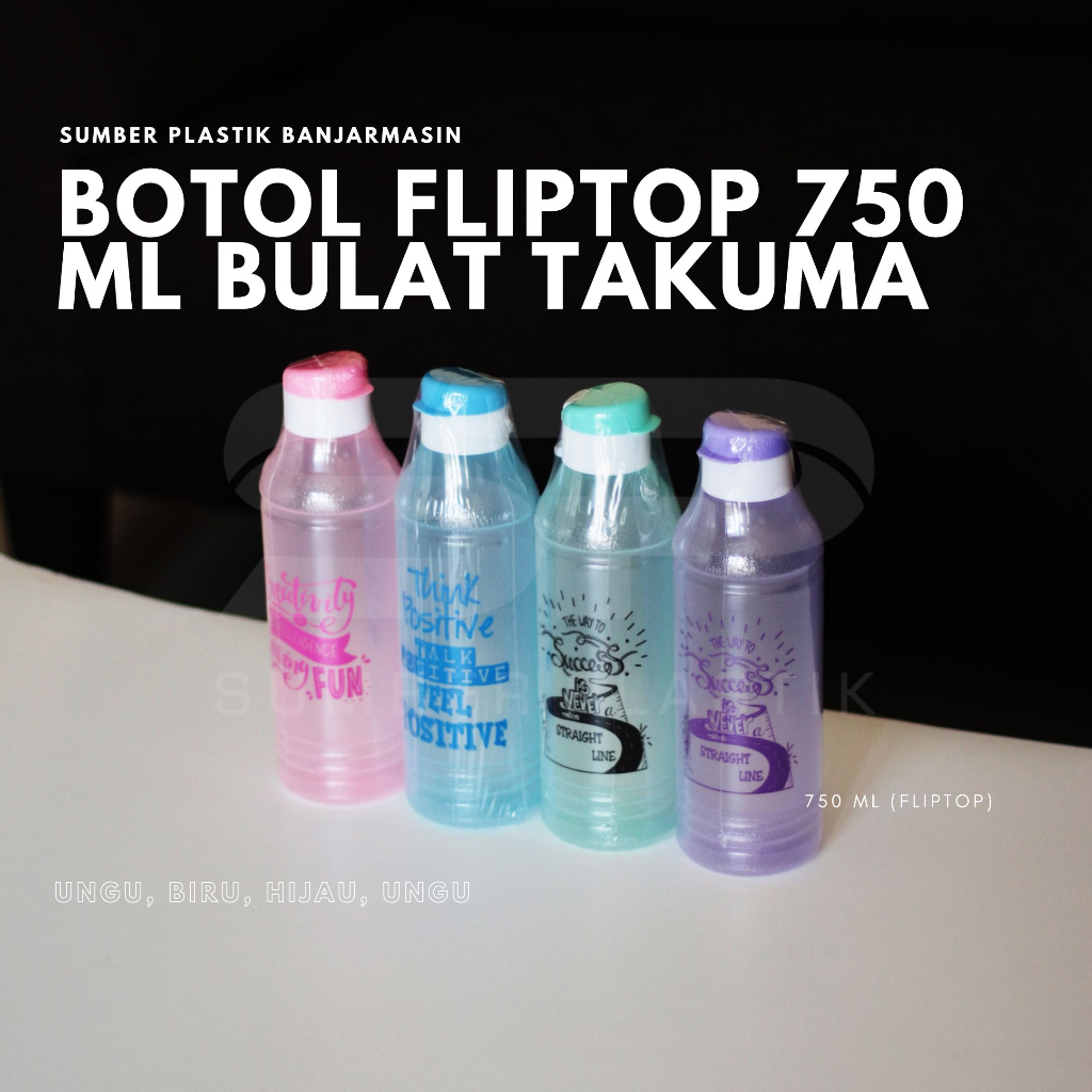 Jual Botol Fliptop 750 ml Bulat Botol Air Minum Murah (Takuma) | Shopee ...