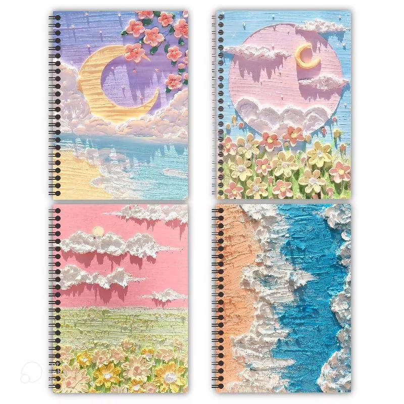 Jual NOTEBOOK JURNAL A6/NOTEBOOK AESTETIK/BUKU TULIS/NOTEBOOK 3D/GARIS ...