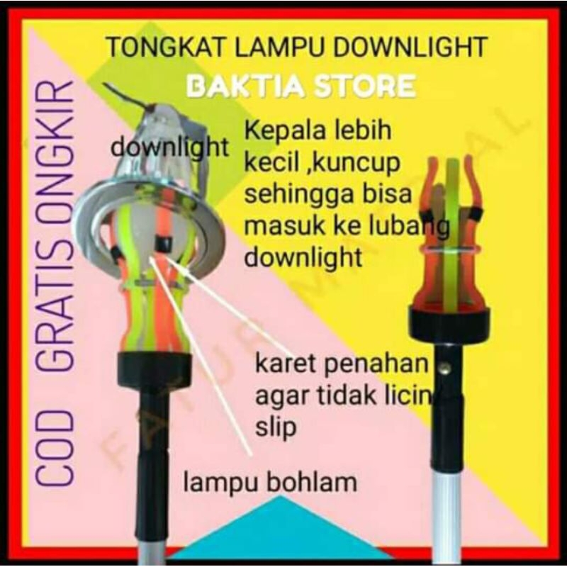 Jual STIK LAMPU DOWNLIGHT 4 3 2 METER TONGKAT LAMPU BOHLAM LED STICK ...