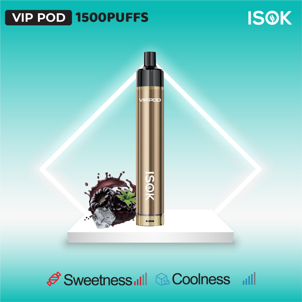 Jual ISOK VIP POD 1500PUFFS Black Ice Flavour | Shopee Indonesia