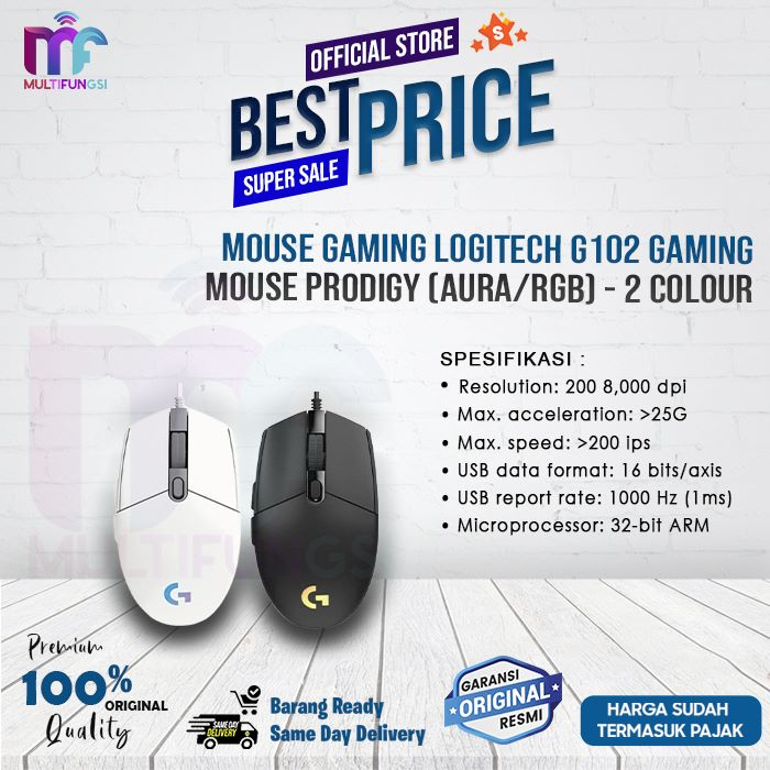 Jual Logitech Gaming Mouse G102 V2 Prodigy G 102 Lightsync RGB | Shopee Indonesia