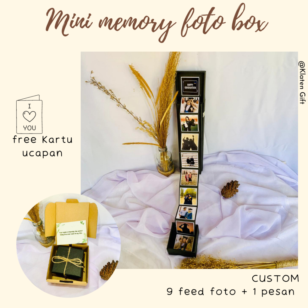 Jual Kado Mini Gift Memory Foto Box Kado Cewe Cowo 10 Kotak Foto / Kado ...