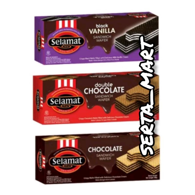 Jual Selamat Wafer Sandwich 145gr - Wafer Selamat Chocolate / Double ...
