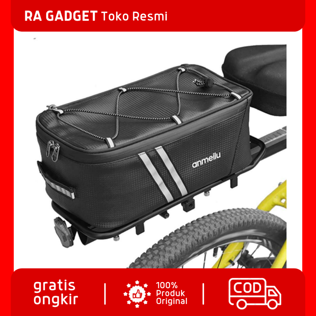 Jual Tas Sepeda Bicycle Rear Carrier Bag Waterproof 7L / Tas Bagasi ...