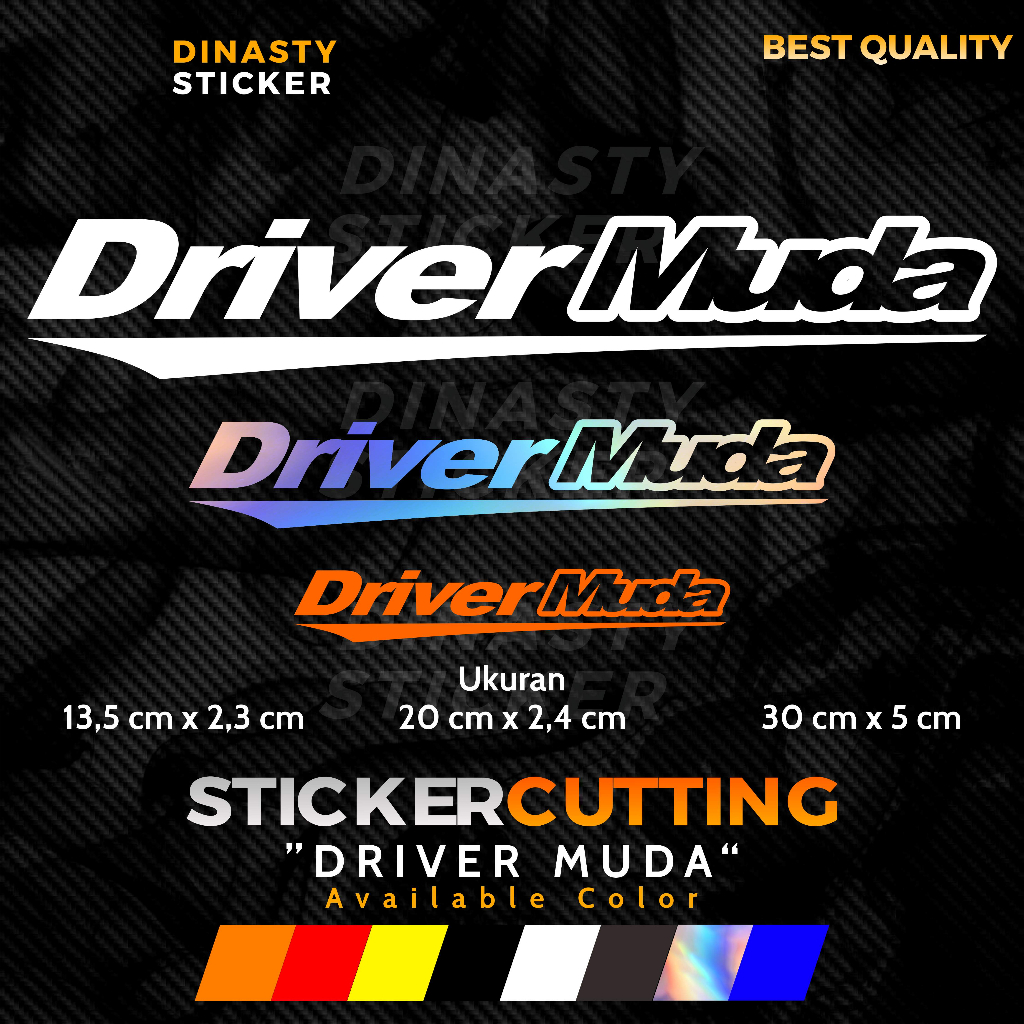 Jual STICKER STIKER CUTTING DRIVER MUDA MOBIL TRAVEL ELF BUS TRUCK ...