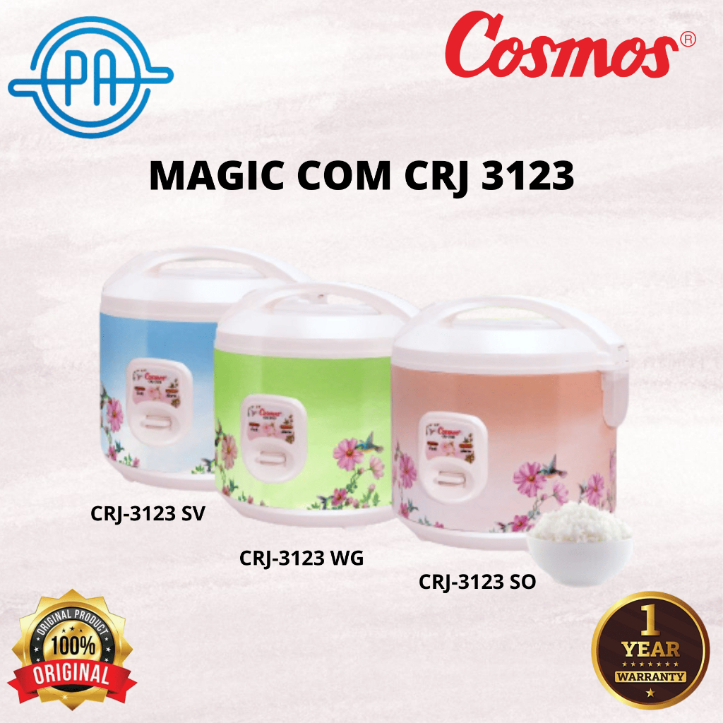 Jual MAGIC COM COSMOS CRJ 3123 SV/WG/SO CRJ3123 3IN1 1,8 L RICE COOKER ...
