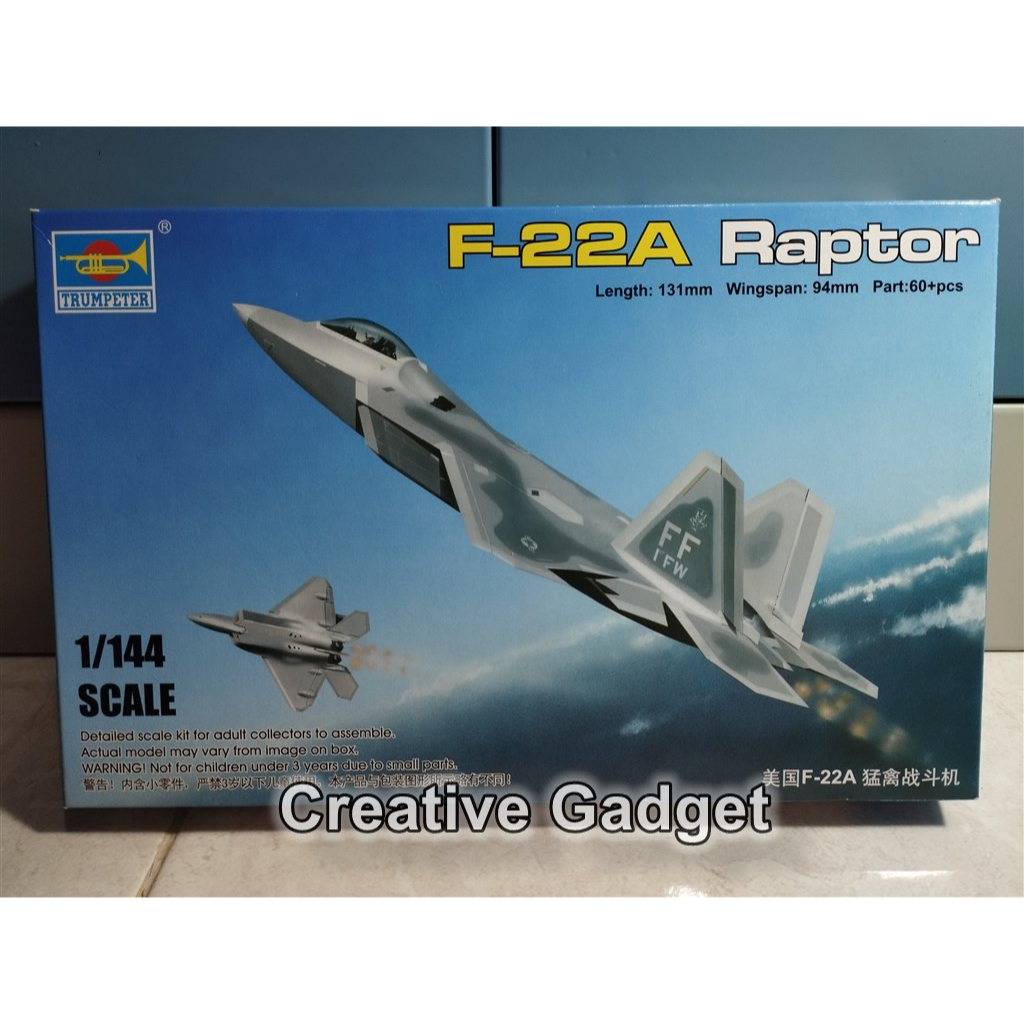 Jual Lockheed Martin Raptor F-22A Stealth Fighter Aircraft - Model Kit ...