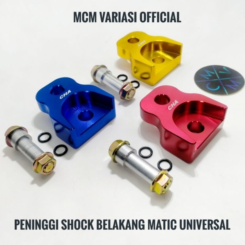 Jual [READY STOCK] PENINGGI SHOCK BELAKANG ATAS MATIC ALUMINIUM CNC ...
