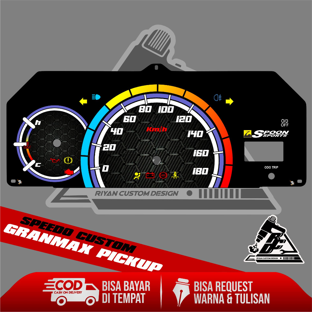 Jual papan speedometer custom granmax pick up panel spido meter custom ...