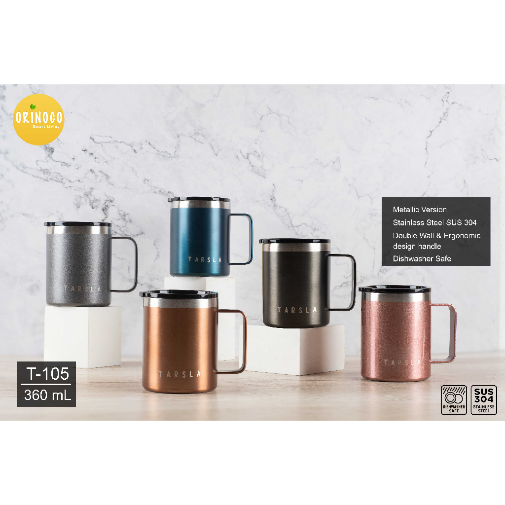 Jual Orinoco Mug & Gelas Stainless Steel 304 Aesthetic Metallic Water ...