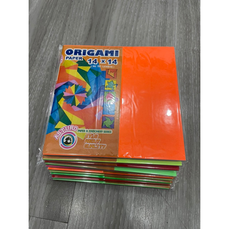 Jual Kertas lipat Origami Asturo 14 x 14 cm | Shopee Indonesia
